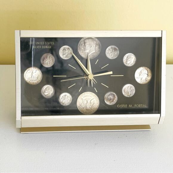 unknown | Other | Vintage Numismatic Coin Clock By Marion Kay ...